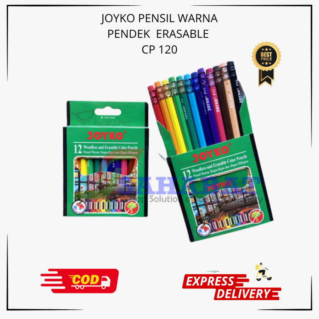 Jual PENSIL 12 WARNA / JOYKO PENSIL WARNA 12 / PENSIL GAMBAR MURAH ...