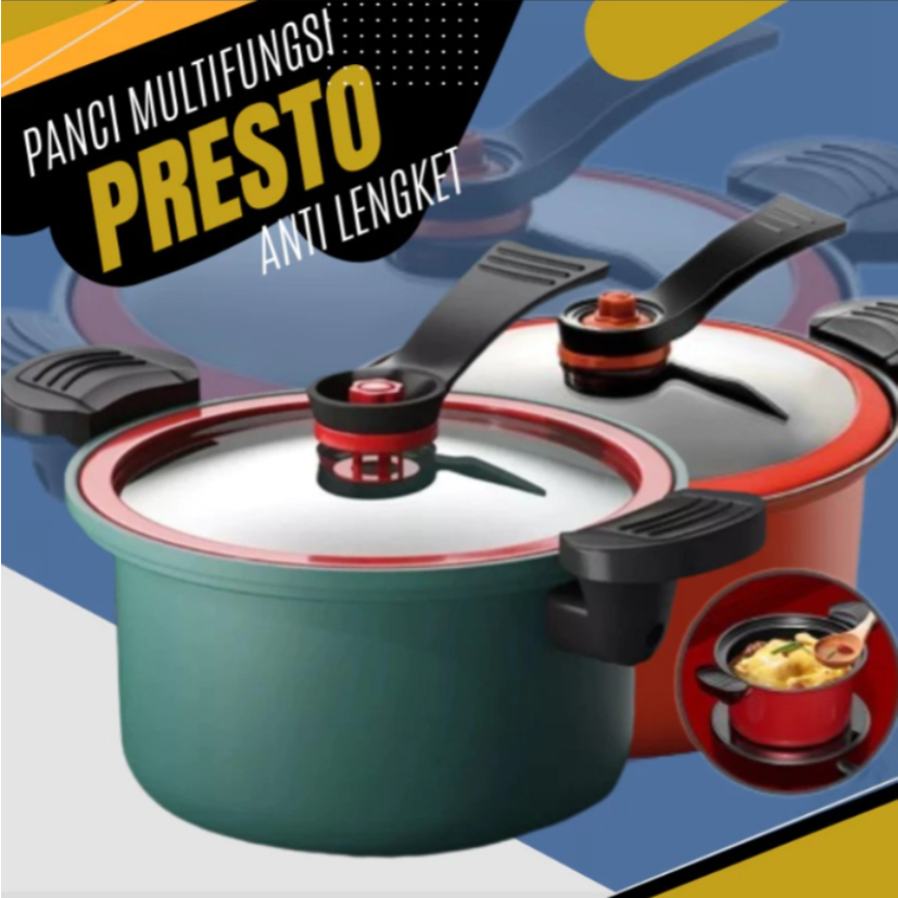 Jual PROMO TERBATAS Panci Presto 22cm Bahan Teflon Totipotent Pot Pressure Cooker | Shopee Indonesia