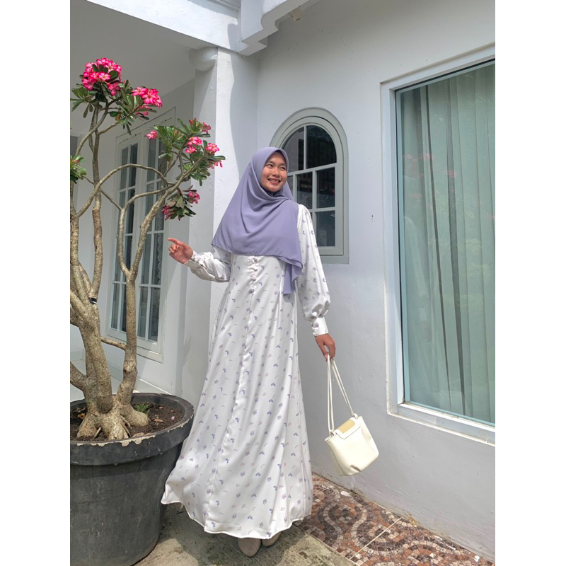 Jual PREORDER FLOWER GAMIS BUTIK MURAH FULL MOTIF MANSET KANCING BY ...