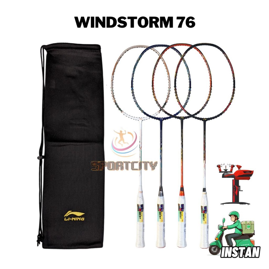Jual Raket Badminton Lining Windstorm 76 5U Original | Shopee Indonesia