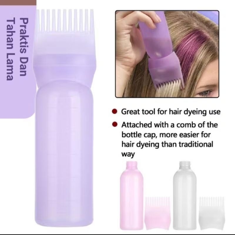 Jual Botol cat rambut aplikator cocok di salon rumah barber alat semir ...