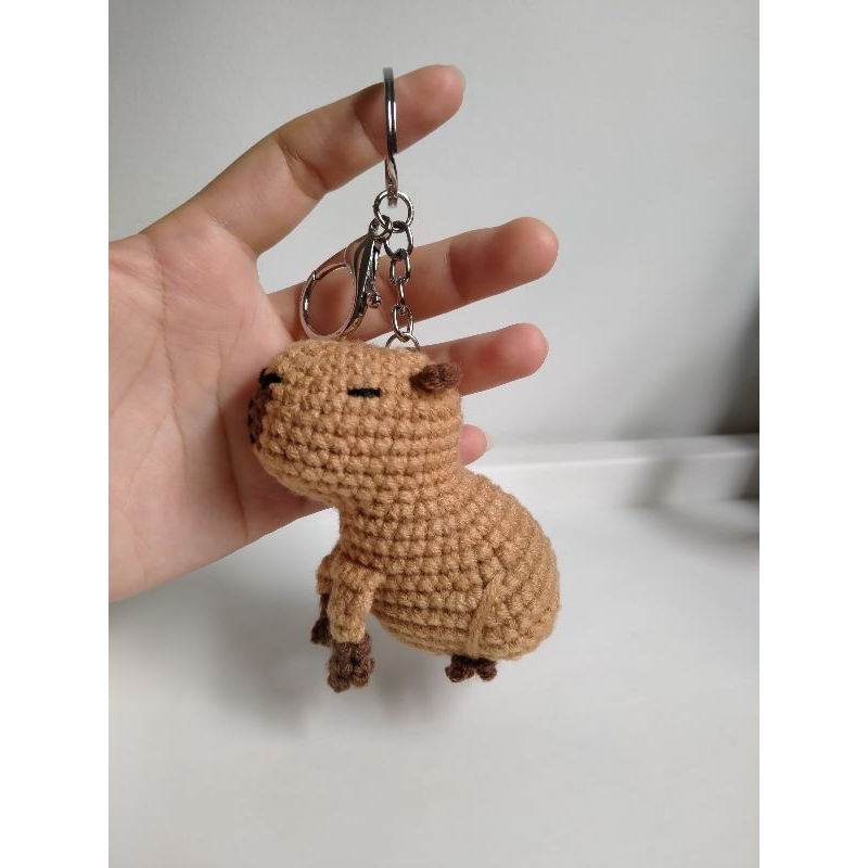 Jual (READY) CAPYBARA AMIGURUMI GANTUNGAN KUNCI BONEKA RAJUT CAPYBARA ...