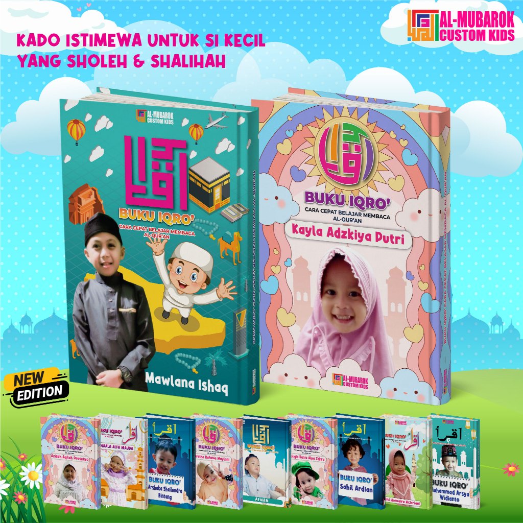 Jual Iqro Anak Custom dan Foto Milenial Berwarna Lengkap Jilid 1-6 Hard ...