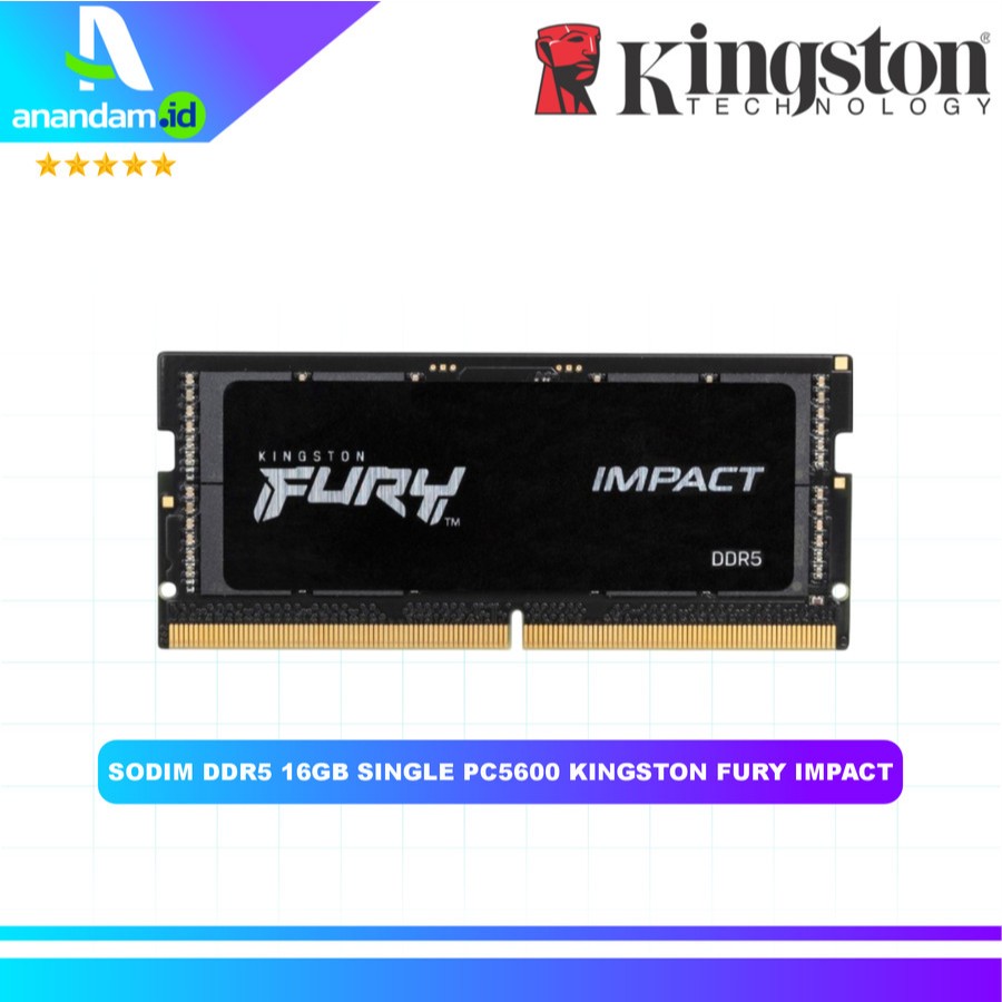 Jual KINGSTON FURY IMPACT DDR5 16GB 5600MHz SODIMM Single Channel - 16gb | Shopee Indonesia