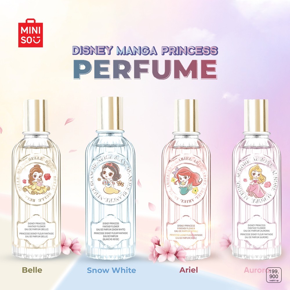 Jual Miniso x Disney Princess Parfum Wanita EDP Perfum Fantasy Flower ...