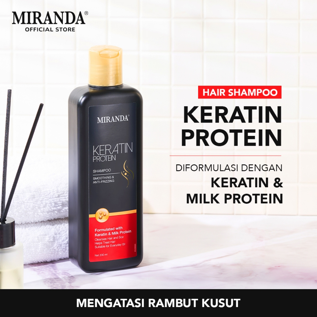 Jual Miranda Keratin Protein Hair Shampoo 200ml (New Formula) | Shopee ...