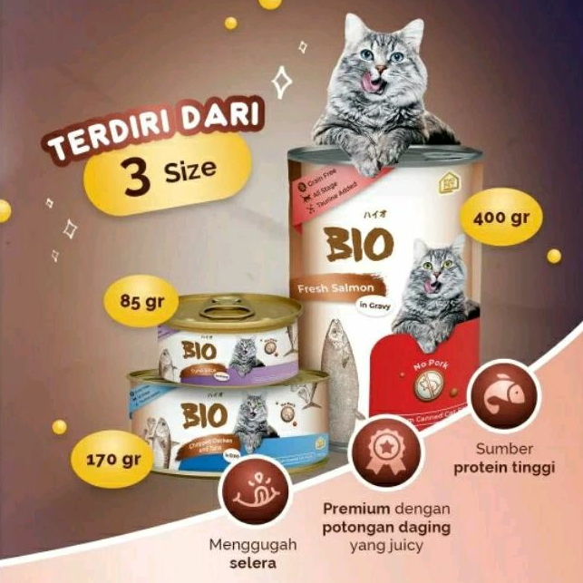 Jual BIO CAT CANNED ALL VARIANT 400GR | Shopee Indonesia
