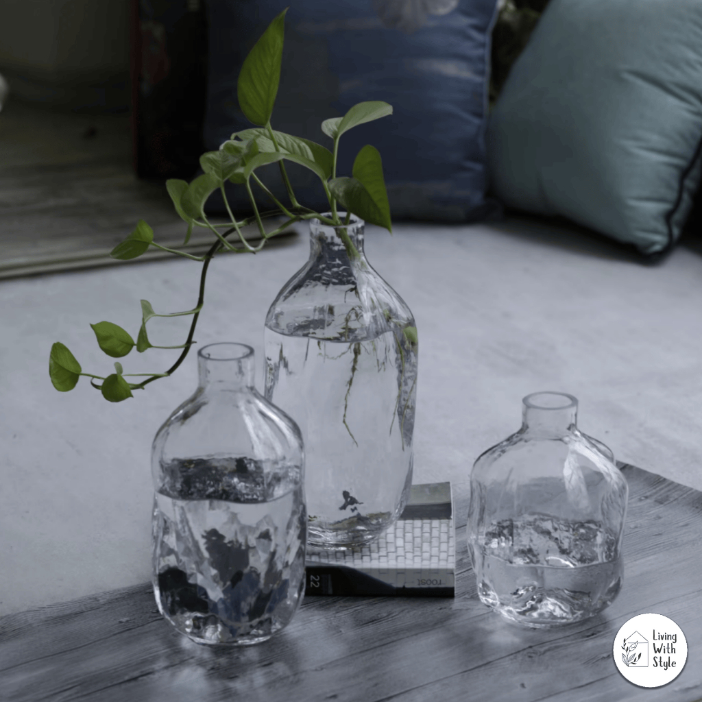 Jual Living With Style - Premium Korean Irregular Clear Flower Vase ...
