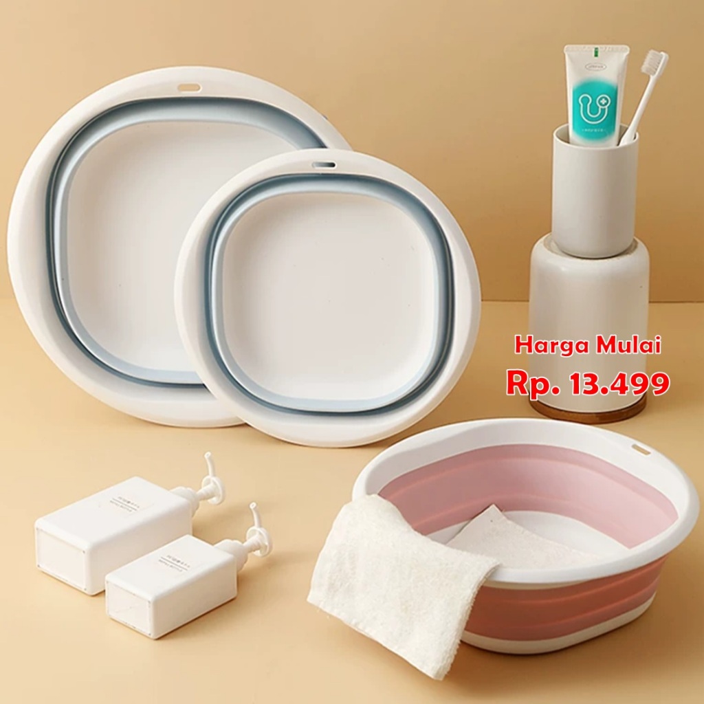 Jual BASKOM PLASTIK LIPAT / EMBER LIPAT / BASKOM LIPAT PORTABEL ...