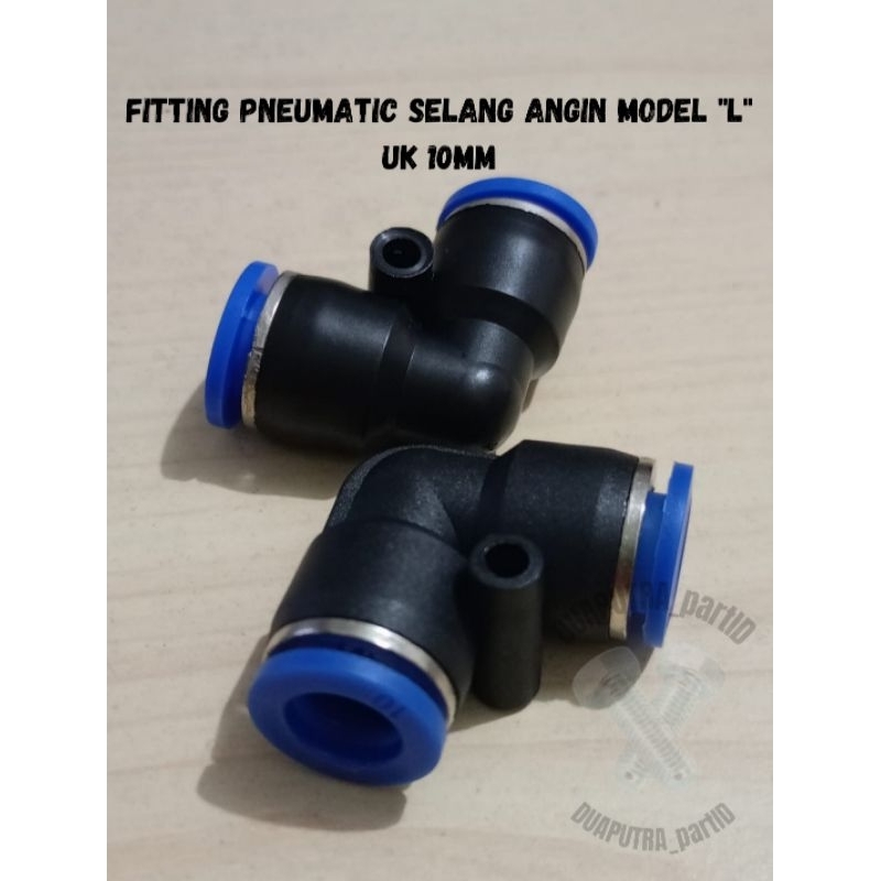Jual fitting pneumatic selang angin selang telolet sambungan angin model "L" ukuran 10mm ...