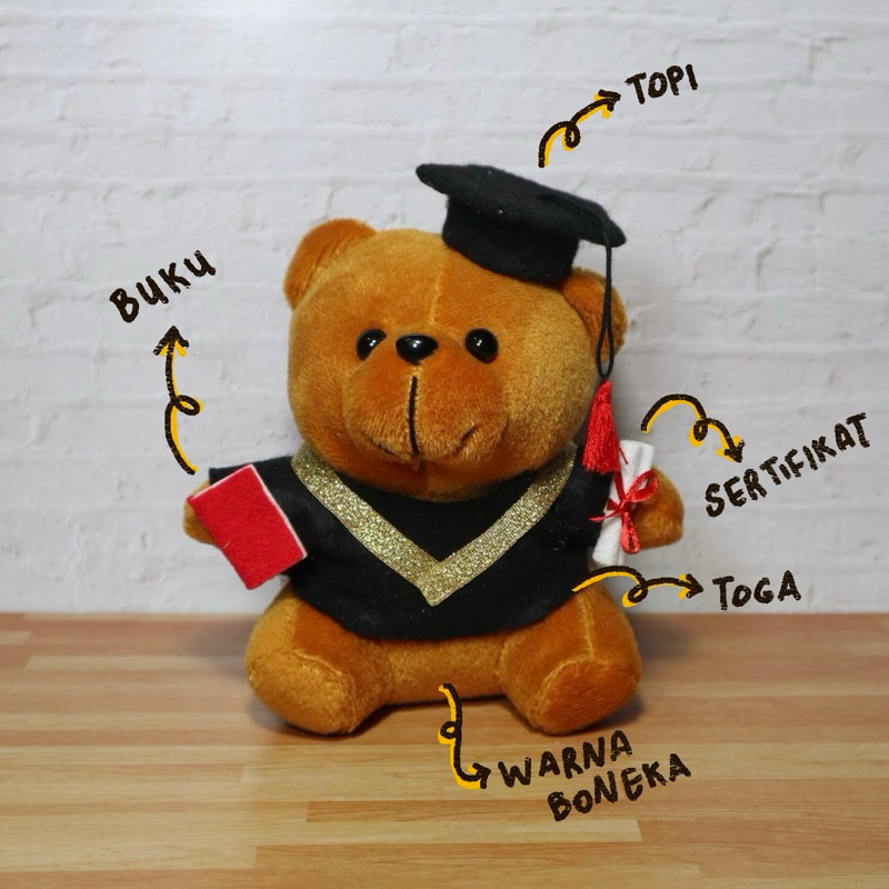 Jual Boneka Beruang Toga Wisuda Custom | Shopee Indonesia