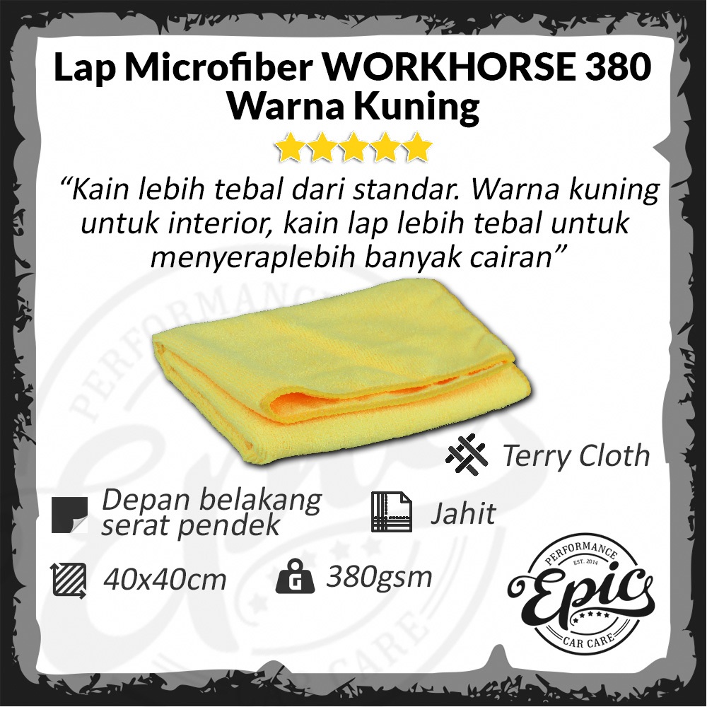 Jual Lap Microfiber Kuning 380gsm Lap Microfiber Lap Interior Kabin ...