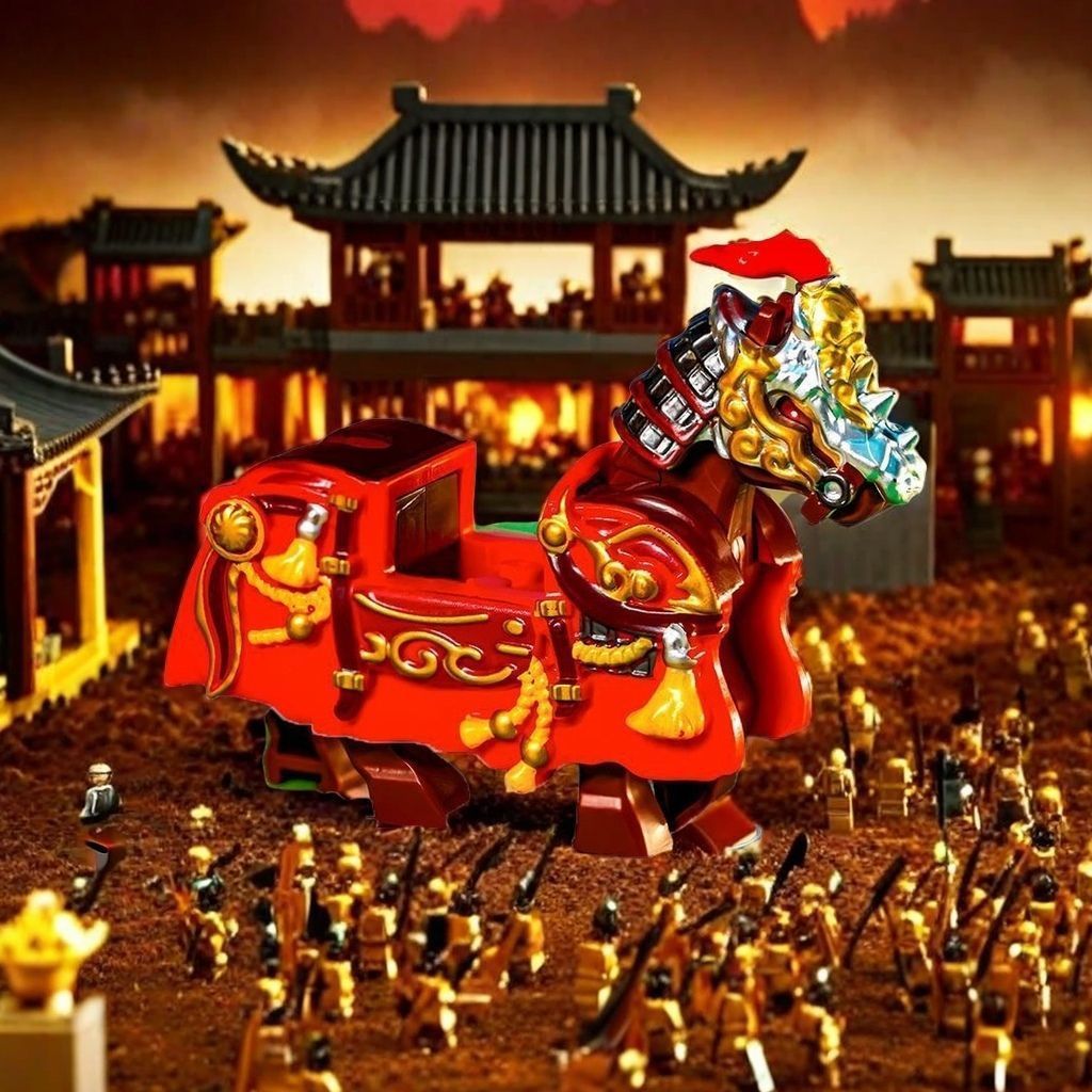 Jual Premium Horse Brick Block Brick three kingdom Medieval Horse war ...