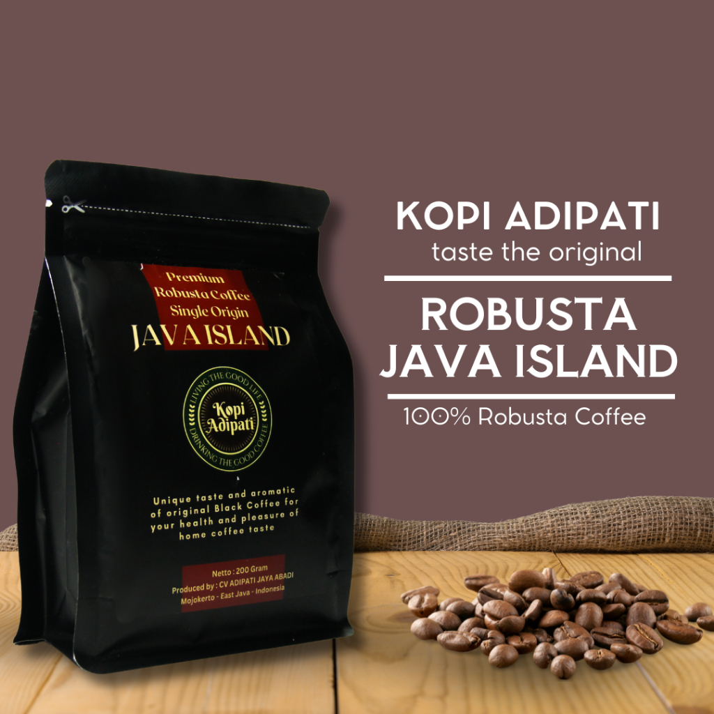 Jual Kopi Robusta Jawa 200Gram - Premium Robusta Coffee Java Island by Kopi Adipati | Shopee ...