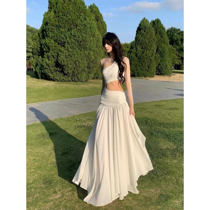 Jual meredith white summer dress baju pantai premium quality | Shopee ...