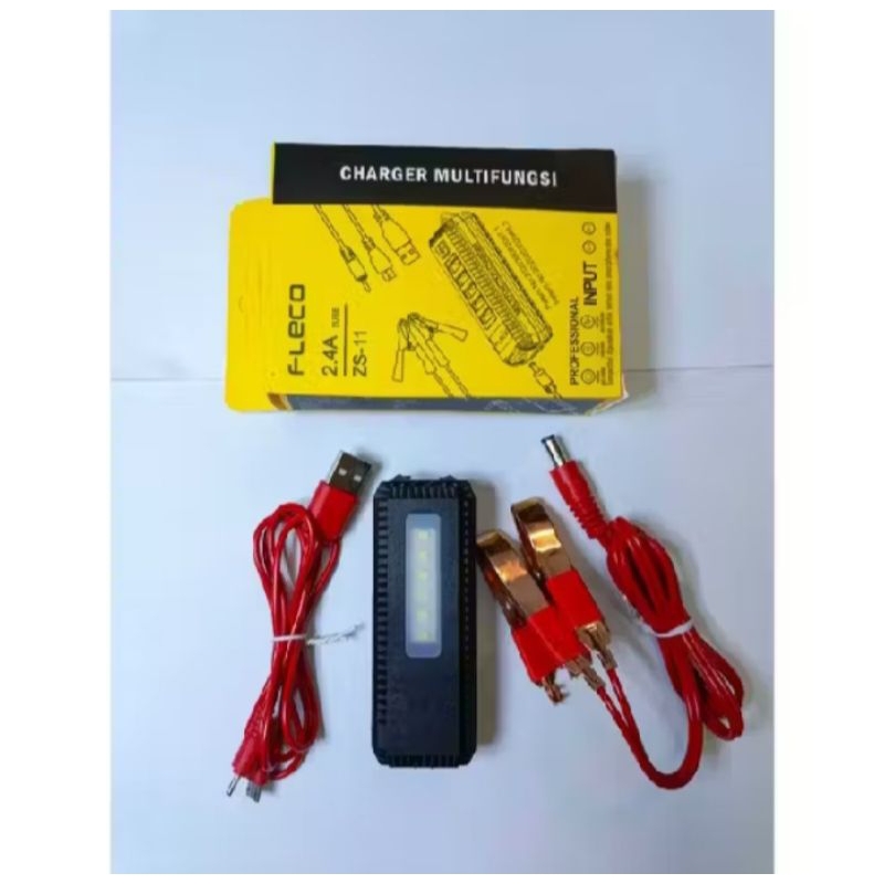 Jual COD~Charger HP Arus Aki Motor 2in1 + 6USB DC Motor Charger ...