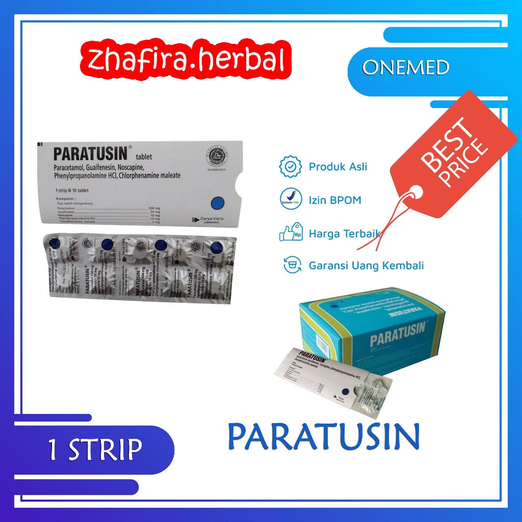 Jual PARATUSIN 1 STRIP - Meringankan gejala flu seperti demam, sakit ...