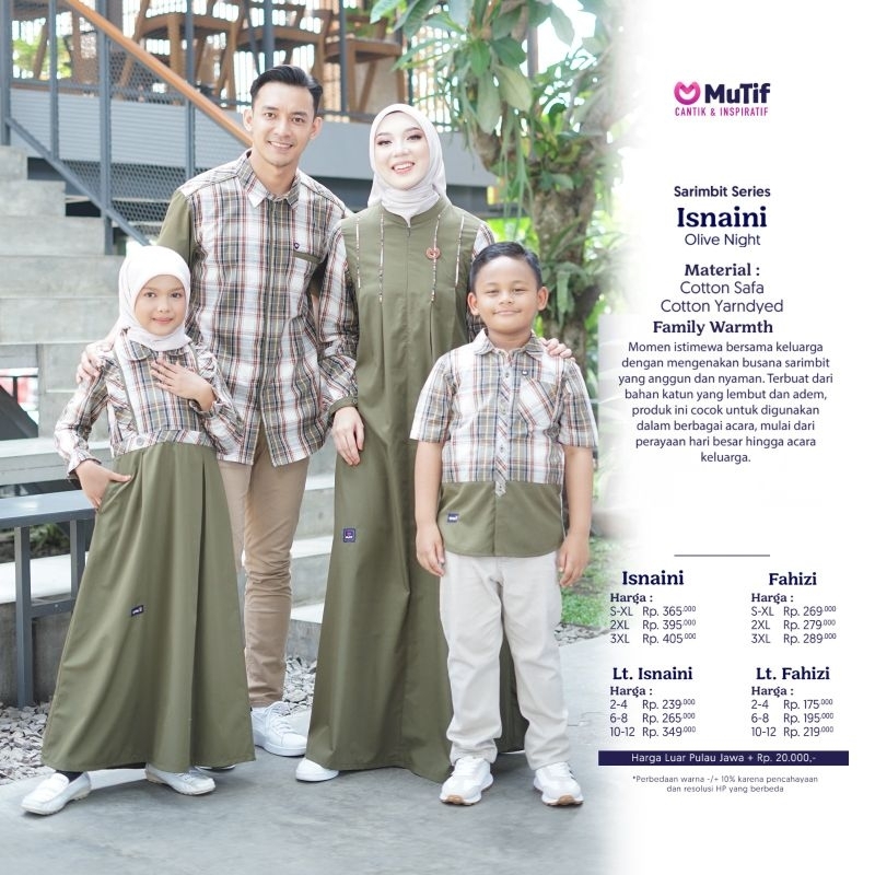 Jual SARIMBIT MUTIF TERBARU 2025 ISNAINI-FAHIZI OLIVE NIGHT | Shopee ...