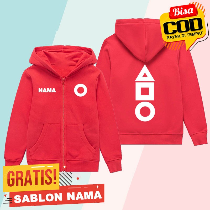 Jual Jaket Hoodie Zipper Squid Game 2 | Jaket Anak Hoodie Team Merah ... Jual Jaket Hoodie Zipper Squid Game 2 | Jaket Anak Hoodie Team Merah ...