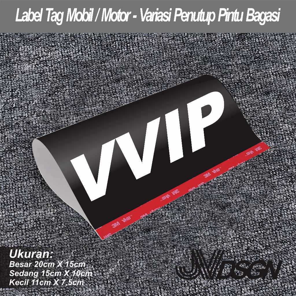 Jual VVIP - Label Tag Mobil - Variasi Penutup Pintu Bagasi - Hiasan ...