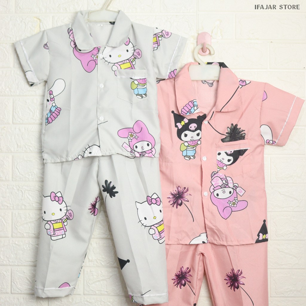 Jual Baju Tidur Piyama Anak Motif "SANRIO" (KUROMI, LOTSO, CINNAMOROLL ...