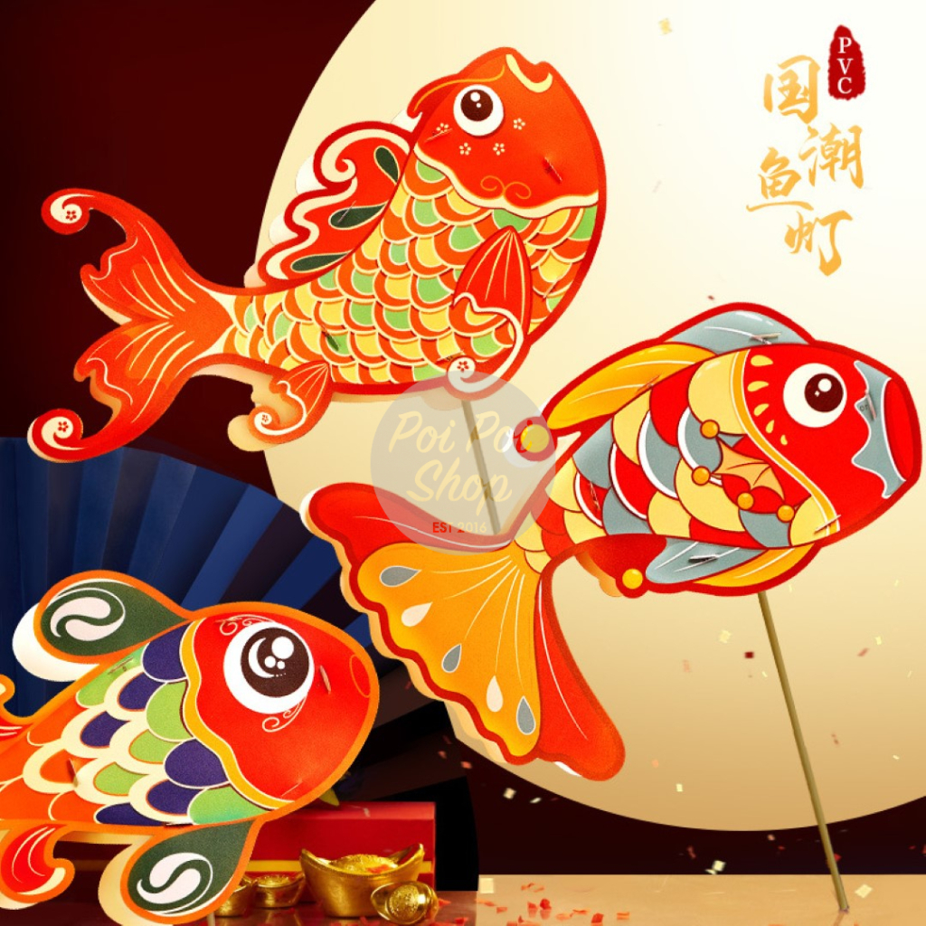 Jual Lampion Tangan Imlek DIY Ikan Fish Yu LED Gantungan Tenteng Tangan ...