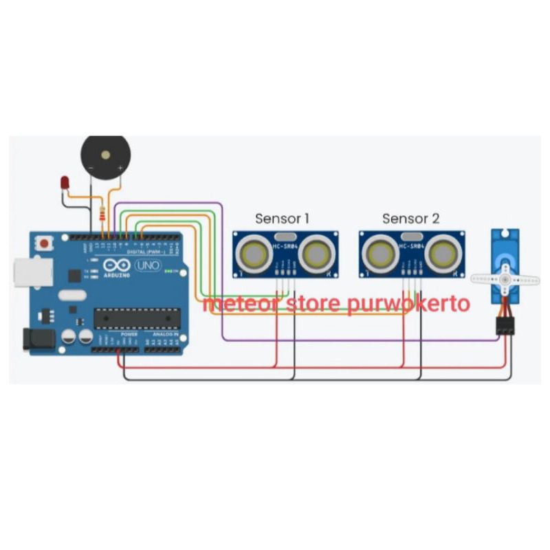 Jual sistem tempat sampah otomatis berbasis Arduino uno dan sensor ...