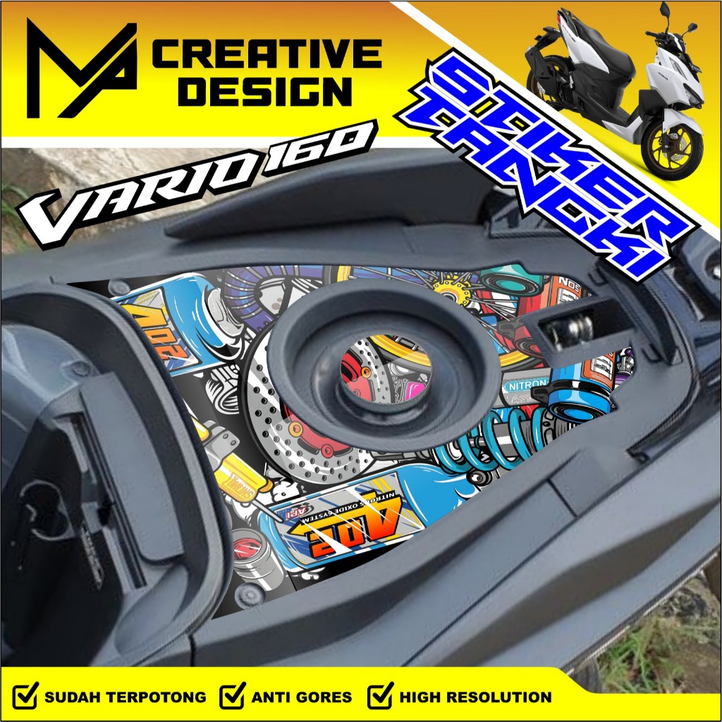 Jual Stiker Tangki Bensin Vario 160 Sticker Tengki Motor Vario New 160 ...