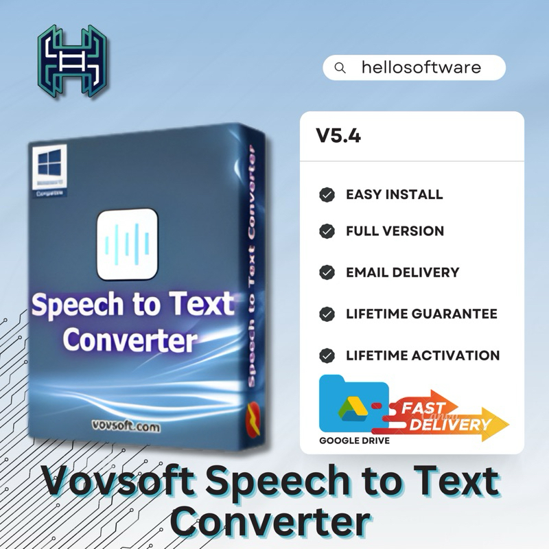Jual Vovsoft Speech to Text Converter v5.4 Full Version | Shopee Indonesia