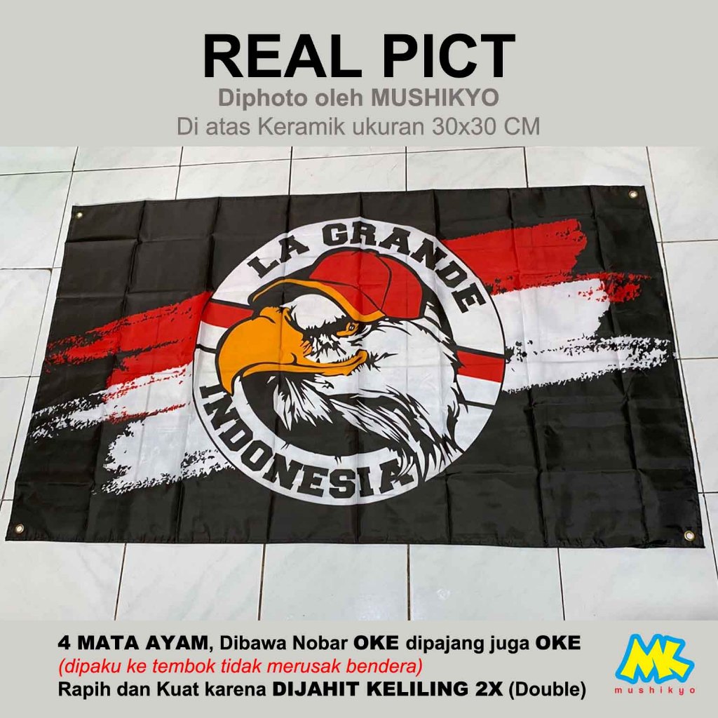 Jual Bendera Suporter Timnas LA GRANDE Ukuran 150 x 90 CM | Shopee ...