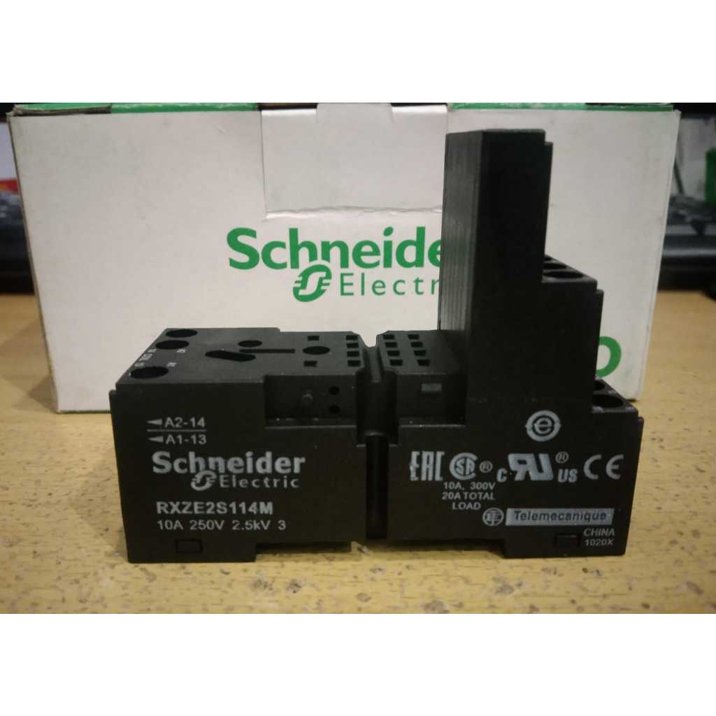 Jual RXZE2S114M Socket Relay Schneider RXZ E2S114M 14 Pin Kaki 14P - separate contact - 10 A ...