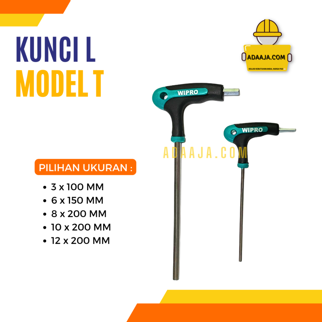 Jual Kunci L Model T Shape Hex 3 6 8 10 12 Wipro | Shopee Indonesia