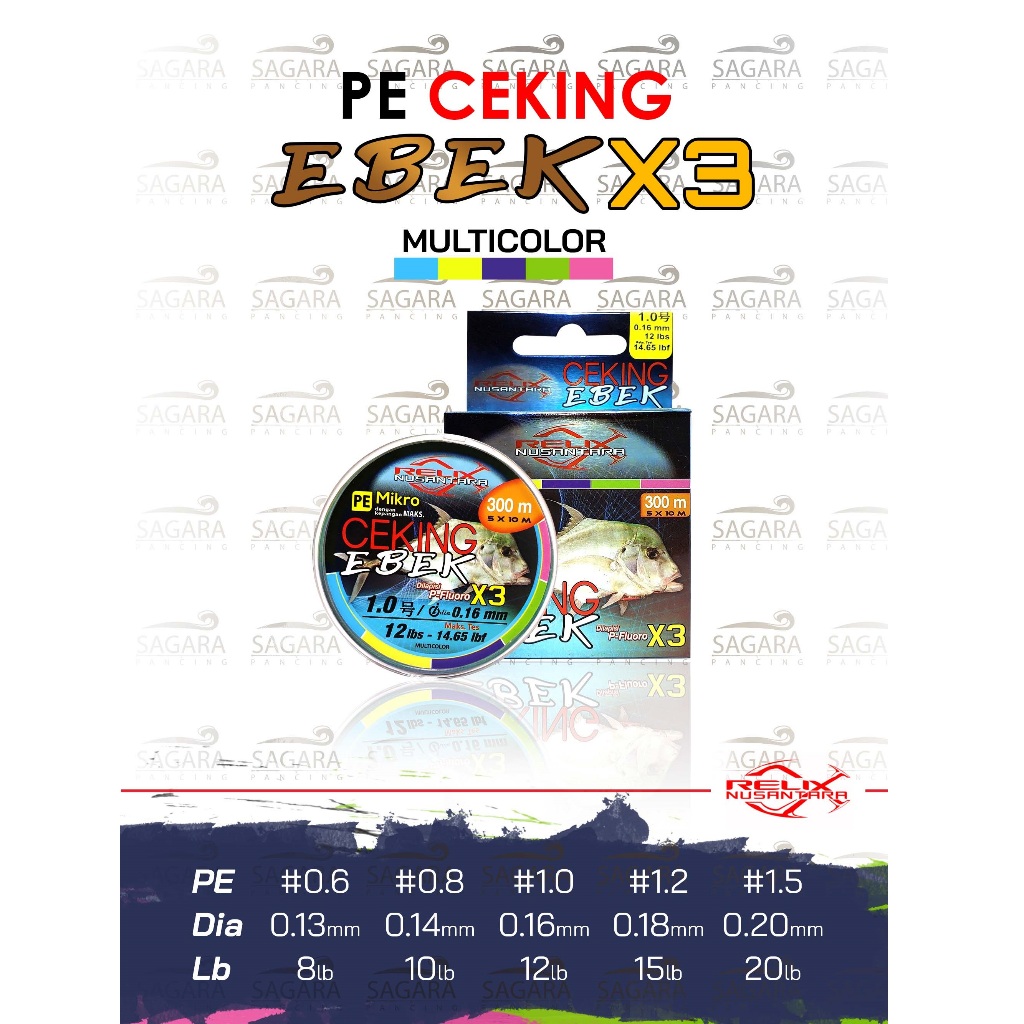 Jual Senar PE Ceking Ebek 300 Meter PE Relix Nusantara PE Ultra Light | Shopee Indonesia