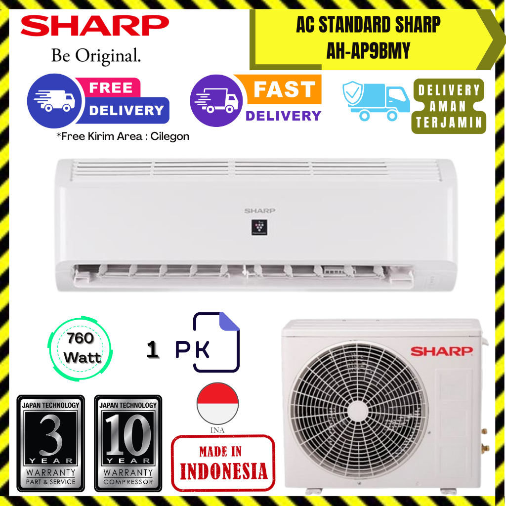 Jual AC SHARP 1 PK AH-AP9BMY - R32 LOW WATT -GARUDA SERIES -PLASMACLUSTER | Shopee Indonesia