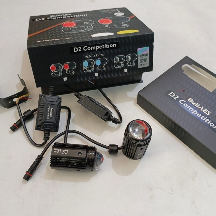 Jual Lampu tembak mini Laser D2 competition 20 watt+devil eyes sepasang ...