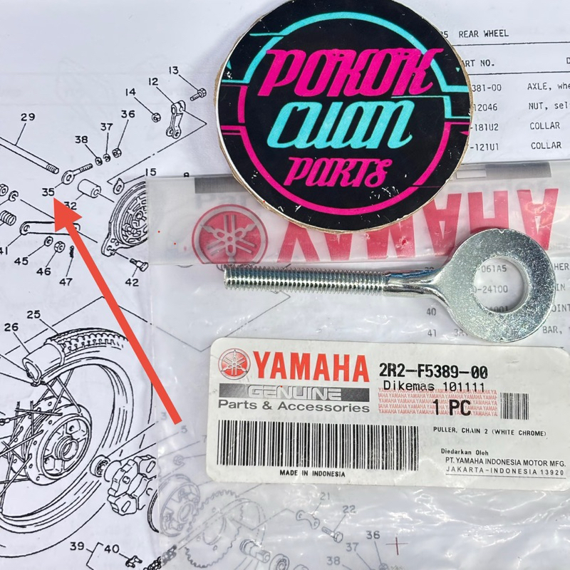Jual Anting Rantai YAMAHA ALFA SIGMA CHAMP CRYPTON ORIGINAL 2R2-F5389 ...