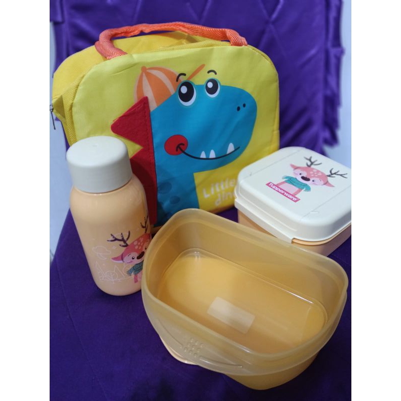 Jual wadah bekal anak set dino Tupperware | Shopee Indonesia