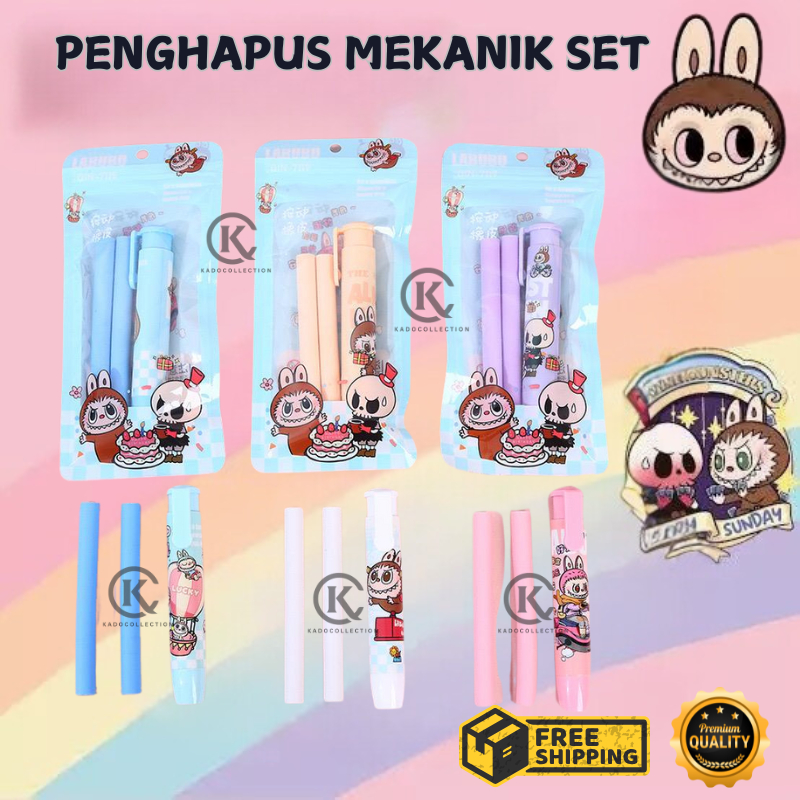 Jual PENGHAPUS LABUBU MODEL LIPSTICK / PENGHAPUS ERASER ANAK SEKOLAH TK ...