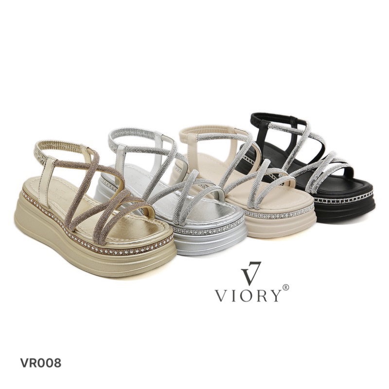 Jual VIORY Sandal Slingback Wedges Shoes #VR008 | Shopee Indonesia