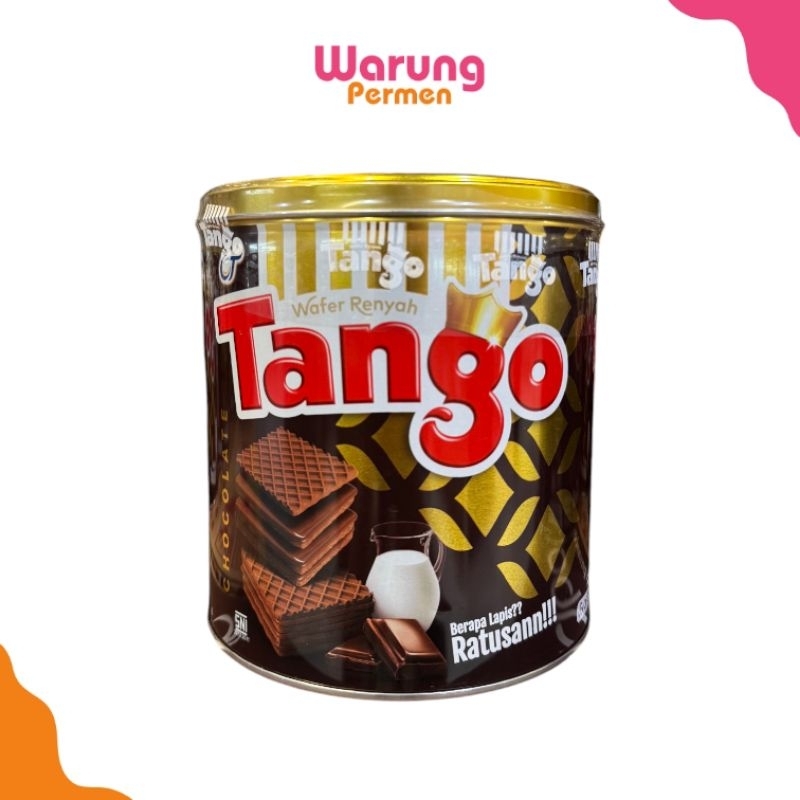 Jual Wafer Tango Cokelat Kaleng 240gr / Wafer Tango Vanilla Kaleng ...