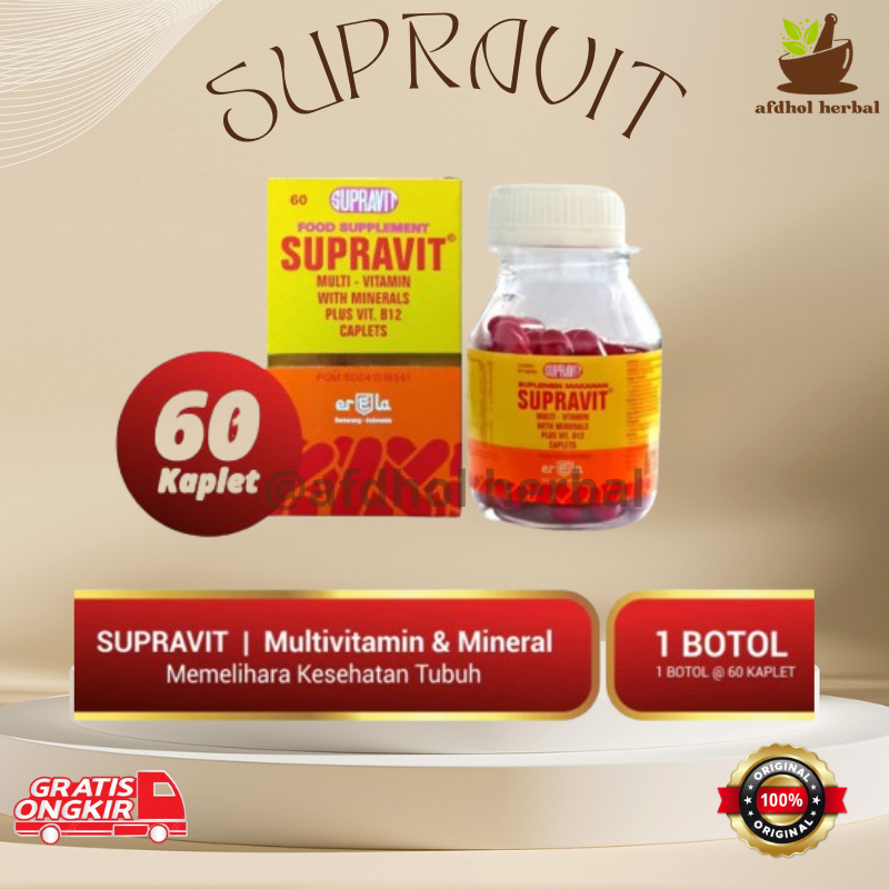 Jual Supravit Multivitamin 60 Kaplet | Shopee Indonesia