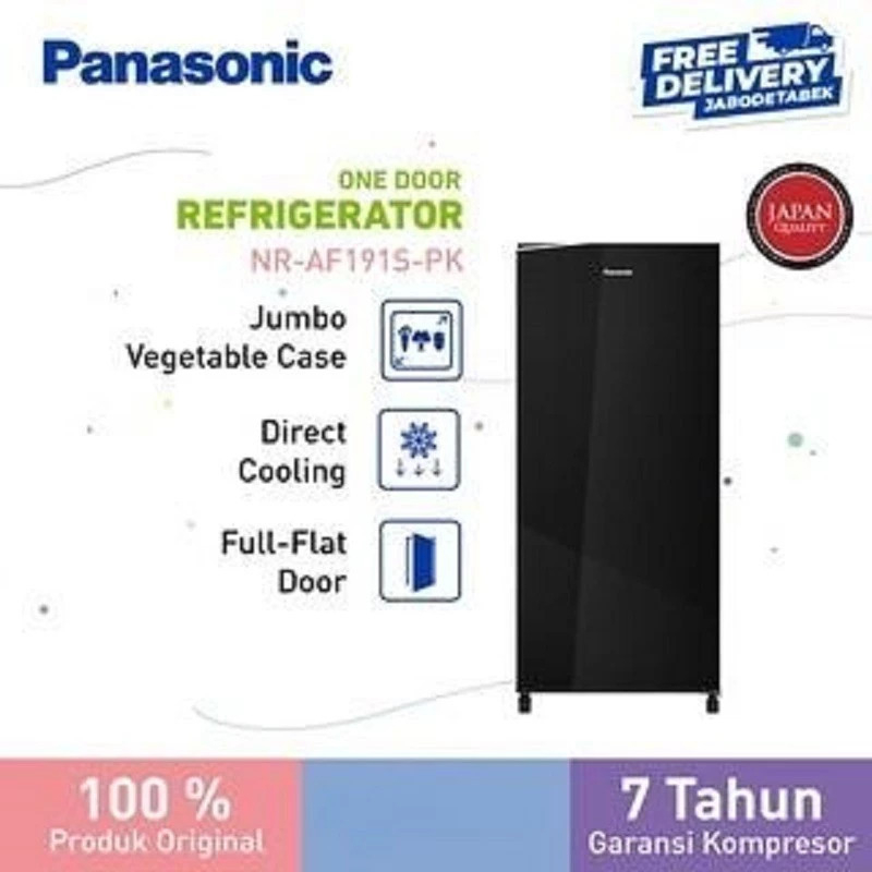 Jual Panasonic NR-AF191 Kulkas 1 Pintu Lemari ES Kapasitas 164 Liter Black/Silver Garansi Resmi ...
