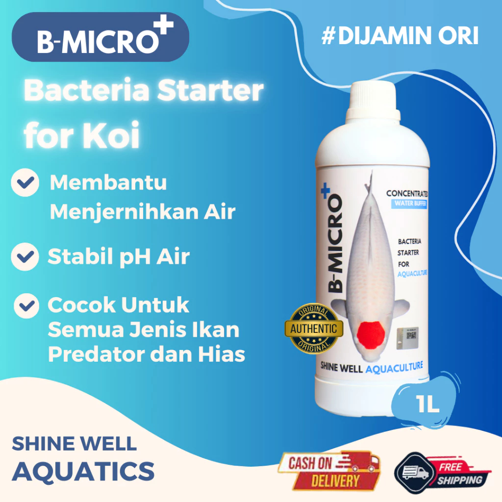 Jual BMICRO+ Bakteri Starter Untuk Koi, Penjernih Air dan Pengurai Amonia Pada Kolam Ikan Koi ...