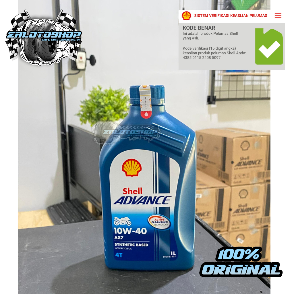 Jual Oli Shell Advance AX7SC 10W-40 1L untuk motor bebek / Manual 100 ...