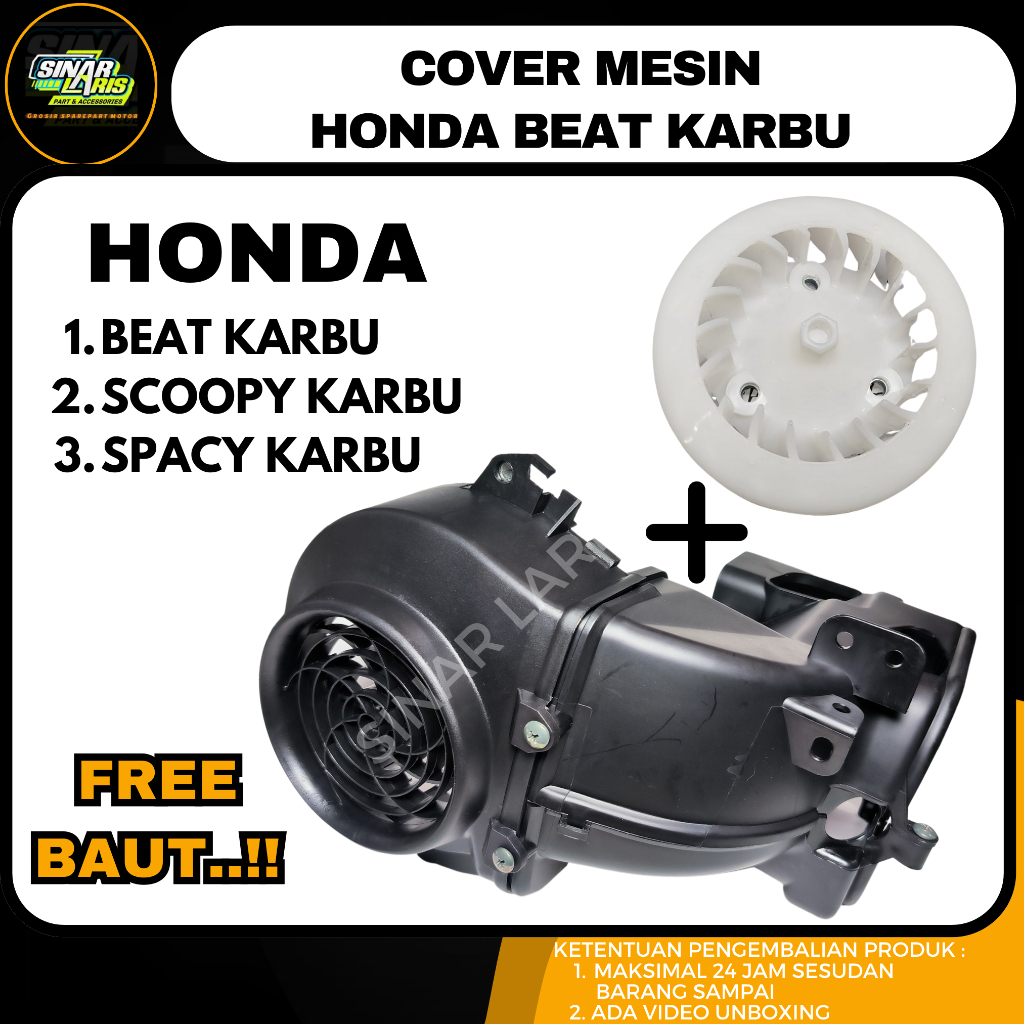 Jual COVER MESIN BEAT KARBU SCOOPY KARBU COVER ATAS BAWAH DAN TUTUP ...