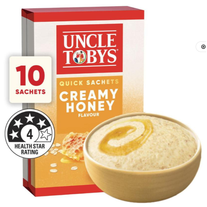 Jual Uncle Tobys Oats Quick Sachets Creamy Honey | 350g | Shopee Indonesia