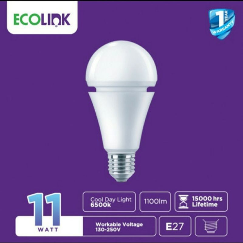 Jual Ecolink Lampu Bohlam Emergency LED Rechargeable Senter 11W 6500K ...