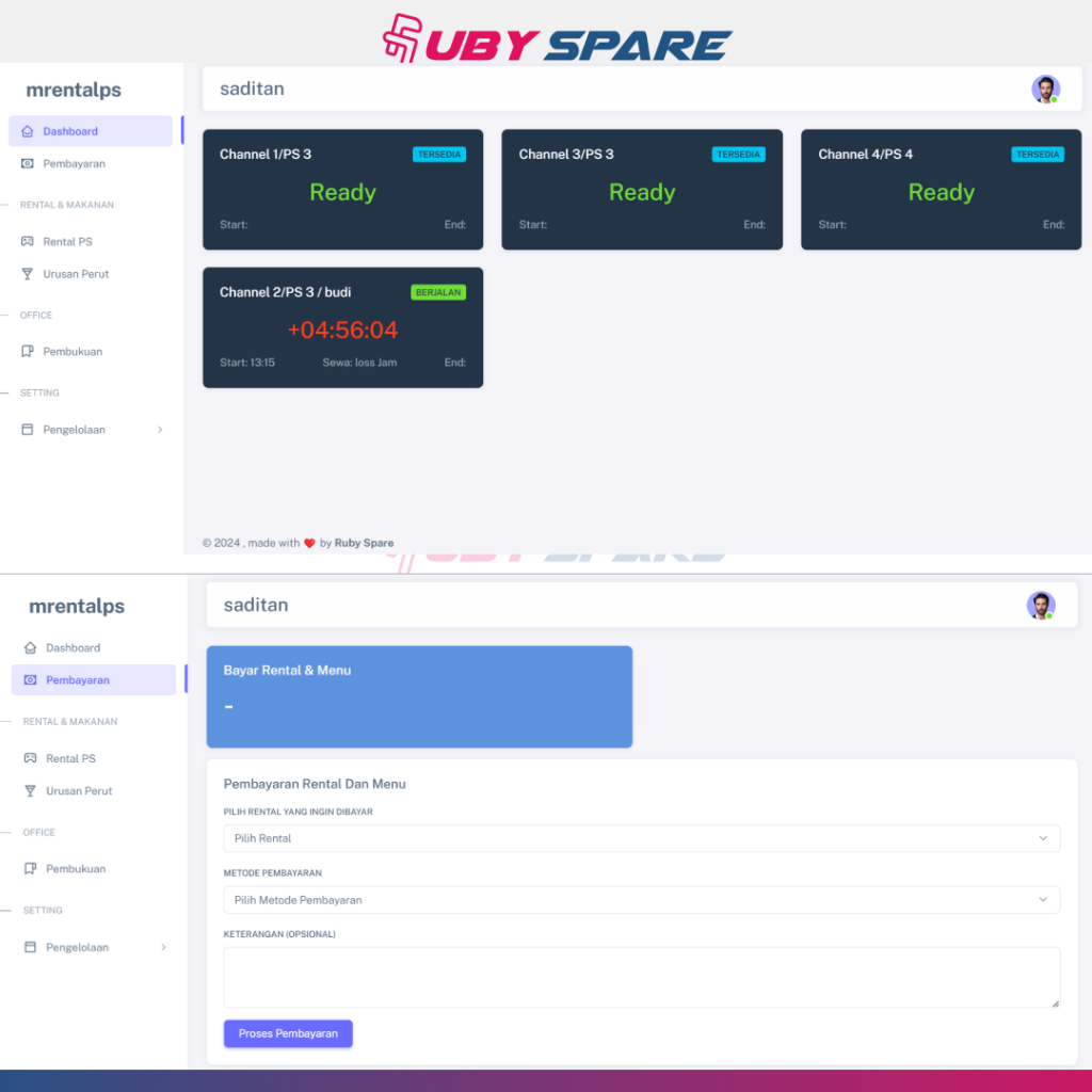 Jual Billing rental ps - website managemen rental playstation bisa di ...