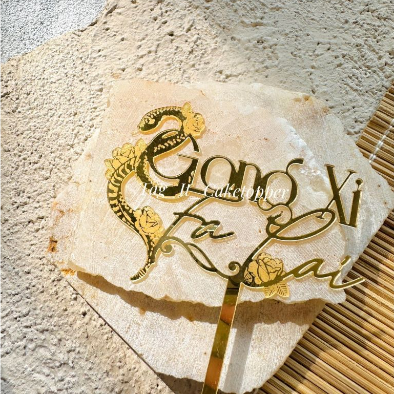 Jual Cake Topper Shio Ular Hiasan Kue Imlek Sinciah CNY Hampers Snake ...