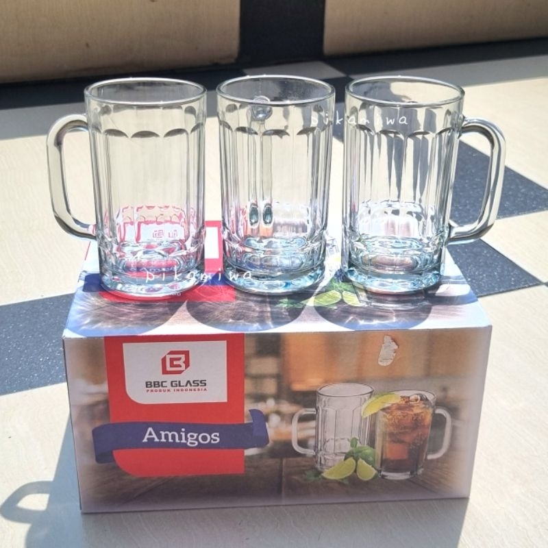 Jual 6 PCS GELAS ES TEH / KOPI AMIGOS BBC gelas esteh gelas kopi gelas ...